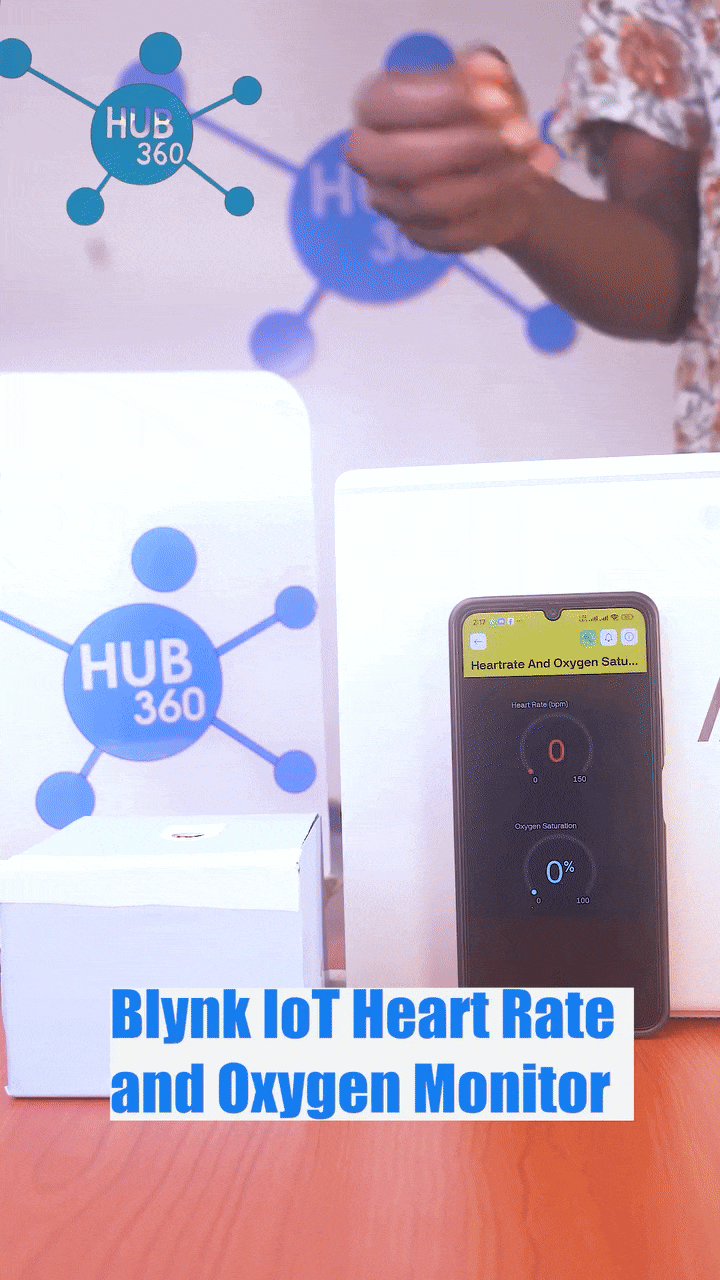 Blynk IOT Heart Rate and Oxygen Monitor | Hub360